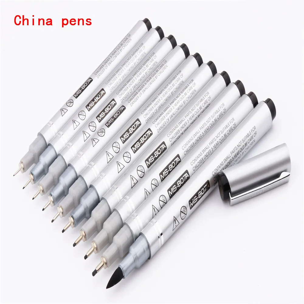 Pour6 - stylo de dessin à encre noire, encre résistante à l'eau, à ...