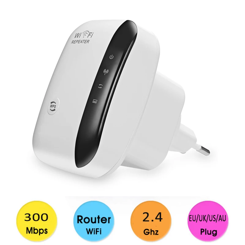 300Mbps-WiFi-Repeater-Wireless-Range-Extender-Booster-WPS-Wireless-AP ...