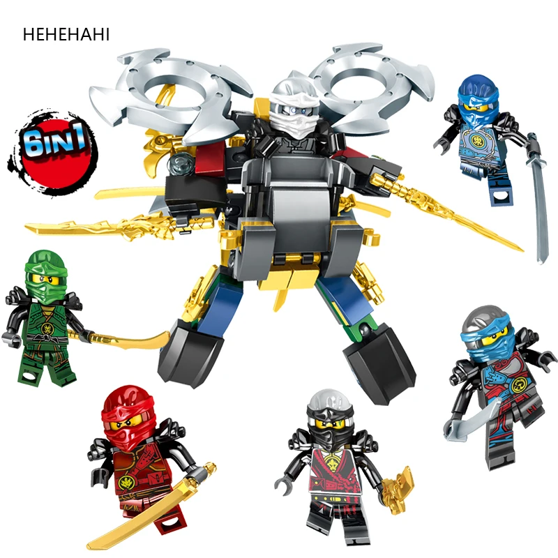 HEHEHAHI Ninja Building Blocks 6in1 Transformer mechanic|Blocks ...