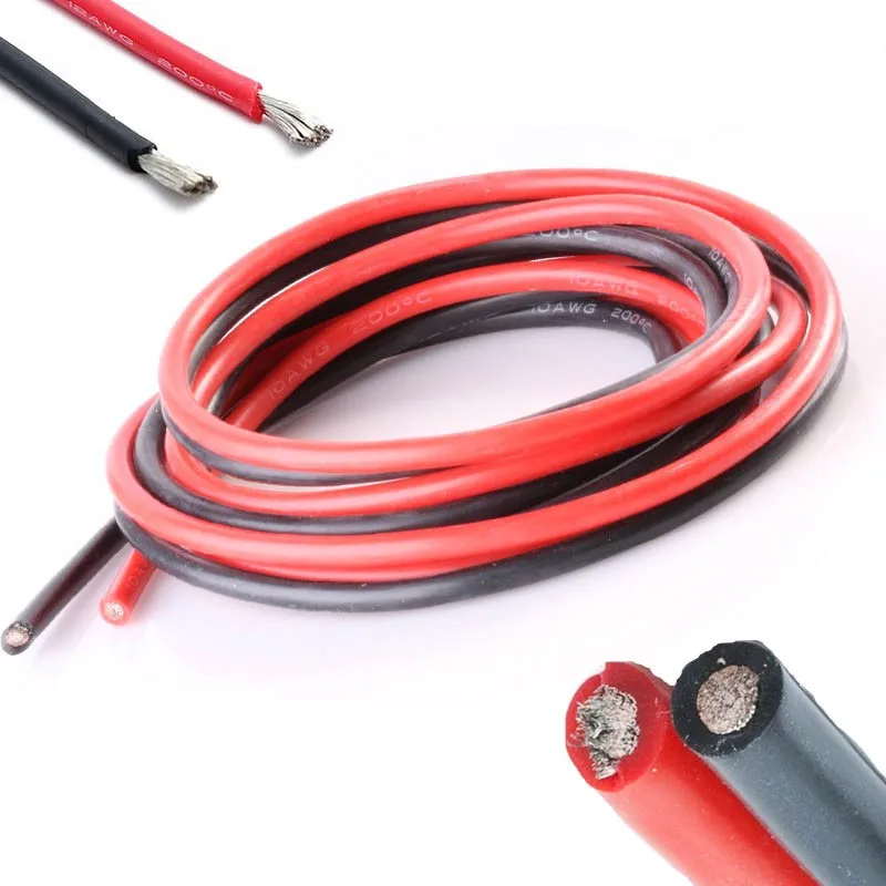8AWG 1 meter/lot ,8# AWG,200 Celsius resistant silicone wire,DIY ...