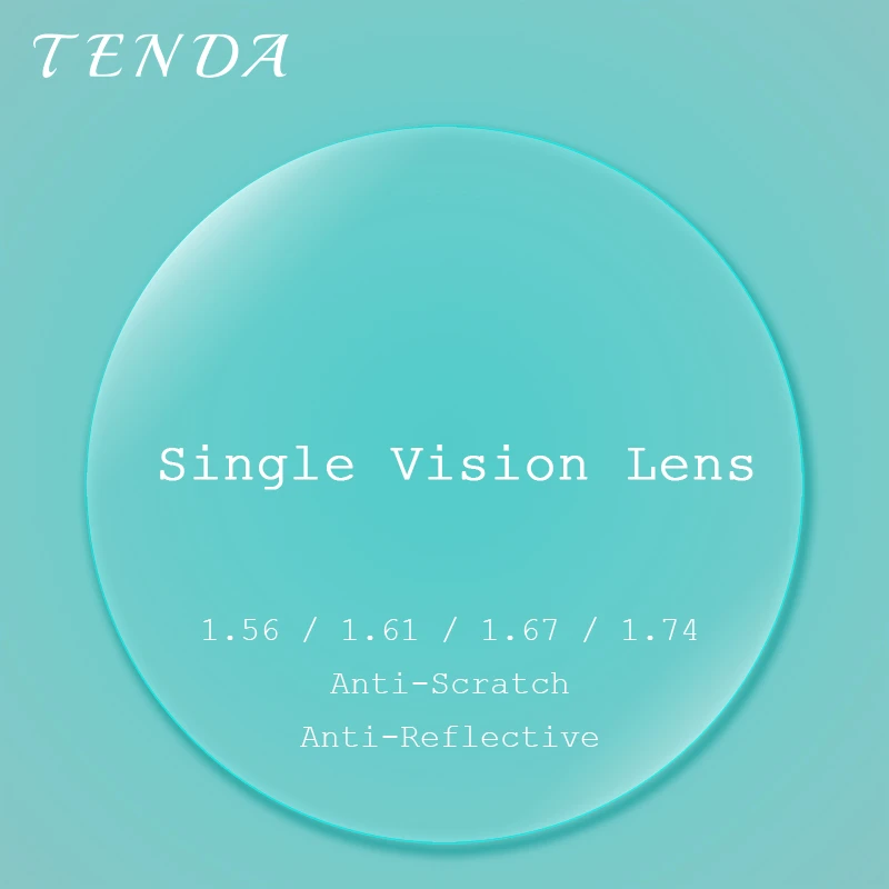 TendaGlasses 1.56 1.61 1.67 1.74 Single Vision Super Thin Lenses Anti Reflective Prescription ...
