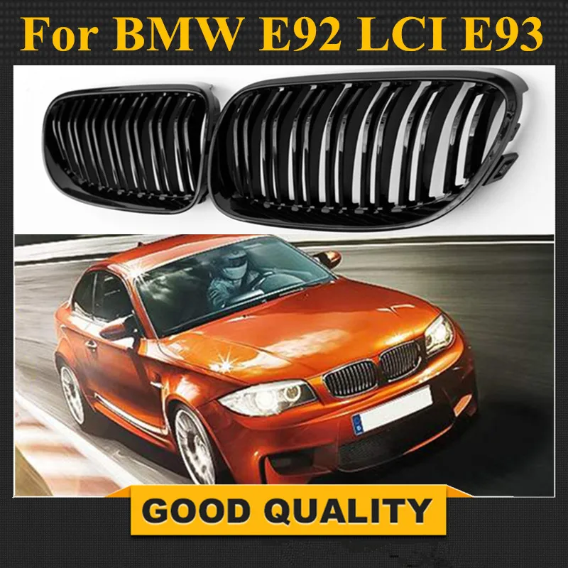 1 paar Schwarz Glänzend Doppel linie Niere Grill Für BMW E92 LCI E93 318i 320i 328i 335i Coupe 2 ...