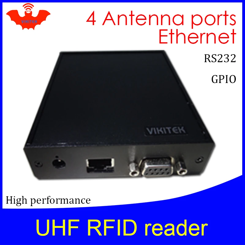 UHF RFID reader impinj r2000 4 antenna port ethernet 915MHZ for ...