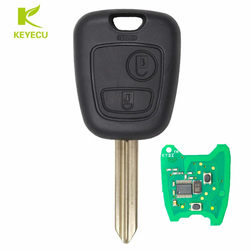 Keyecu 2 Button Remote Key F0b 433mhz Id46 Chip For Peugeot Partner ...