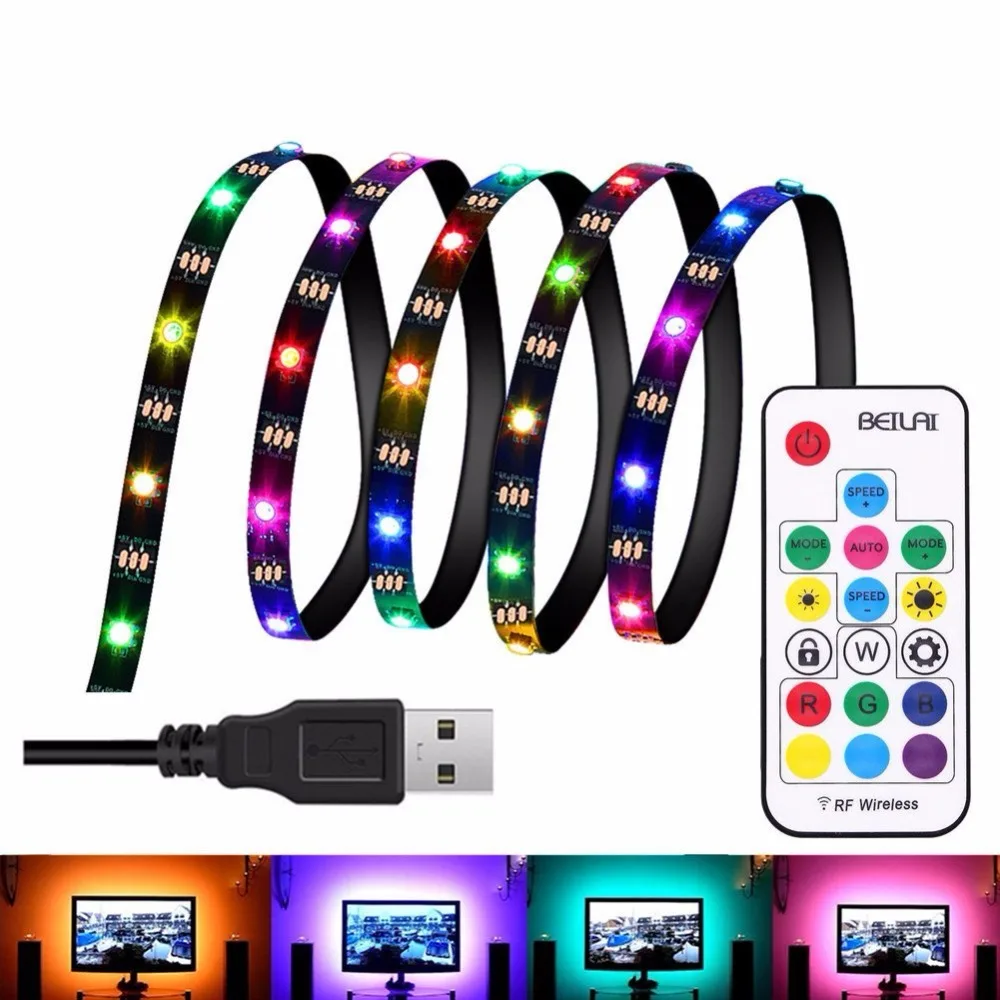 IP65 LED TV Backlight Strip Light Kit RGB 5V USB Light Background Light ...