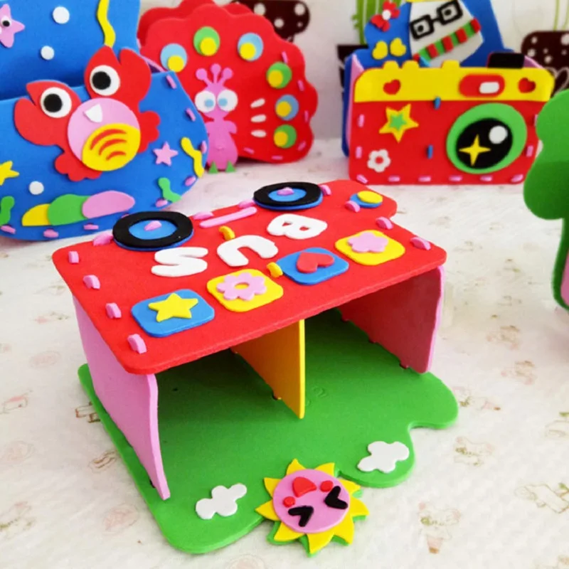 Kids DIY Cartoon Pen Container Children Arts& Crafts Kits Kids DIY ...