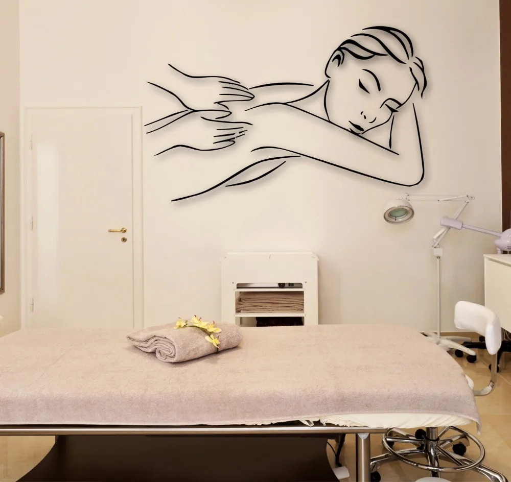 Vinyl Wall Decal Massage Therapy Spa Relax Beauty Salon Wall Art