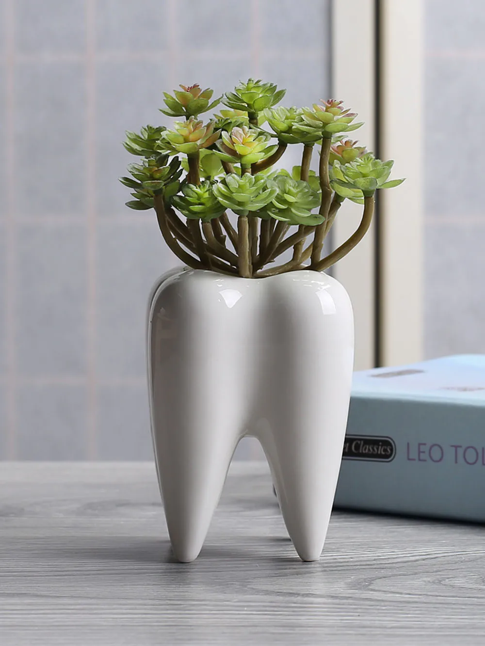 Teeth flowerpot vase tooth statue model dental clinic gift dental toy ...
