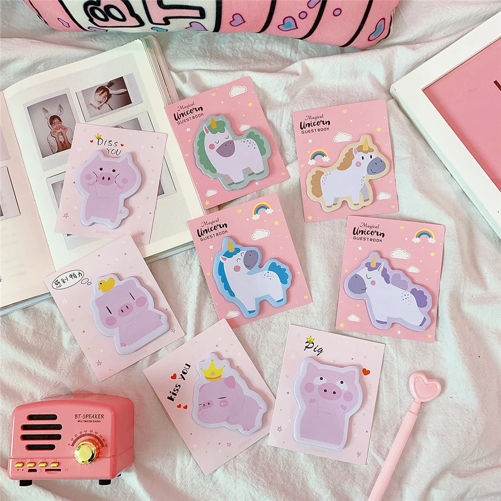 Mini papel autoadhesivo con dibujos animados para niños, suministros de ...