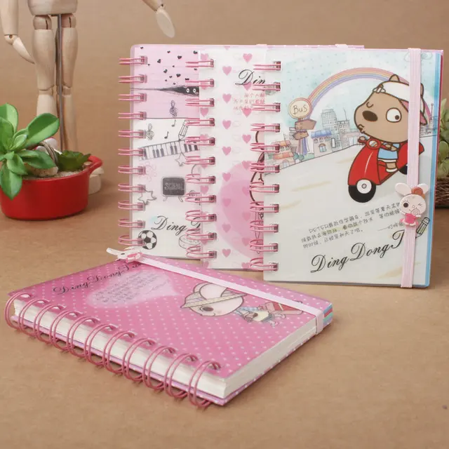 Kids Cute school notebooks for girls Spiral Cute Note book Notepad A6 ...