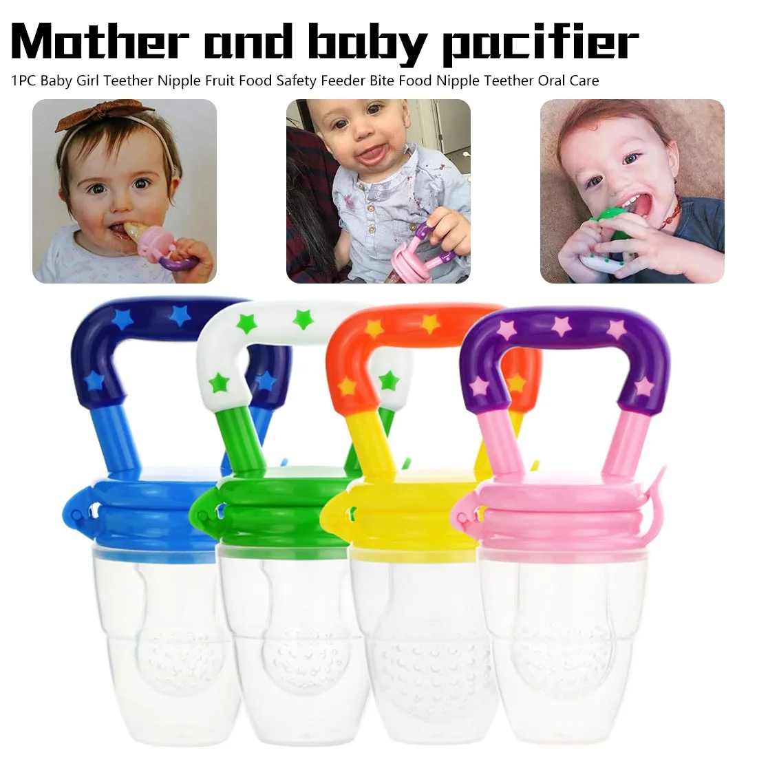 Fresh Food Baby Pacifiers Feeder Kids Fruit Feeder Nipples Feeding Safe ...