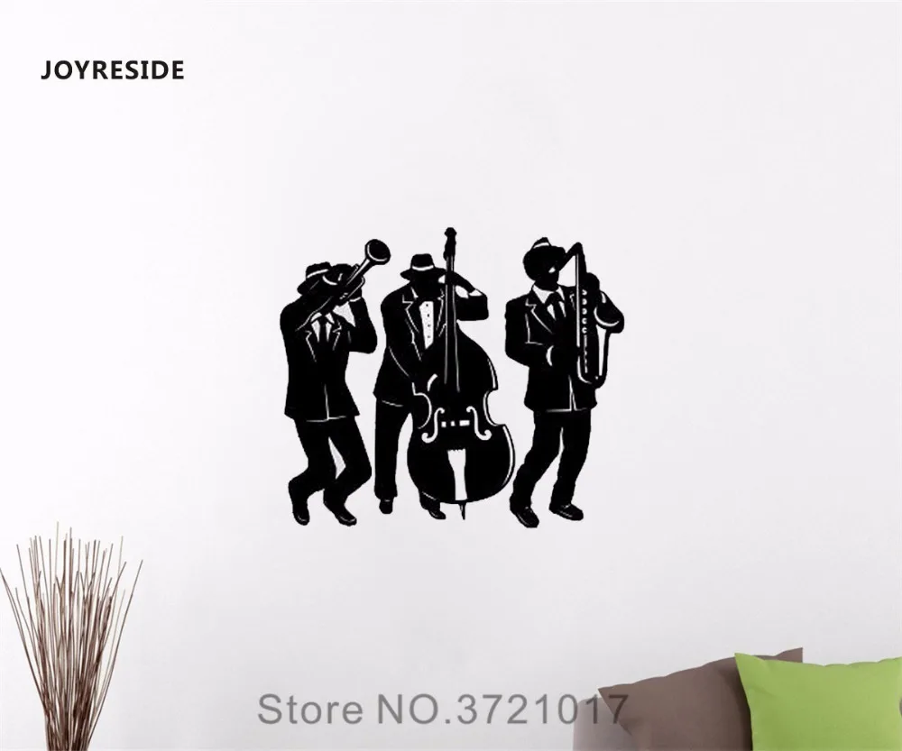 JOYRESIDE Jazz Music Musical Instruments Wall Decal Vinyl Sticker ...