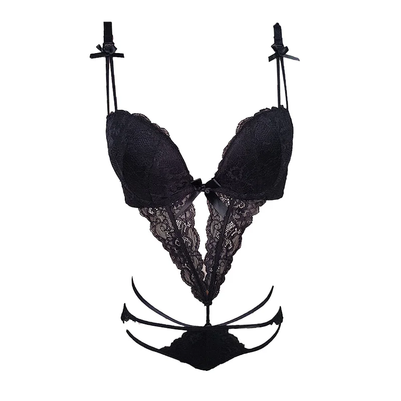 Buy New Sexy Lady One Piece Bra Set Lace Embroidery