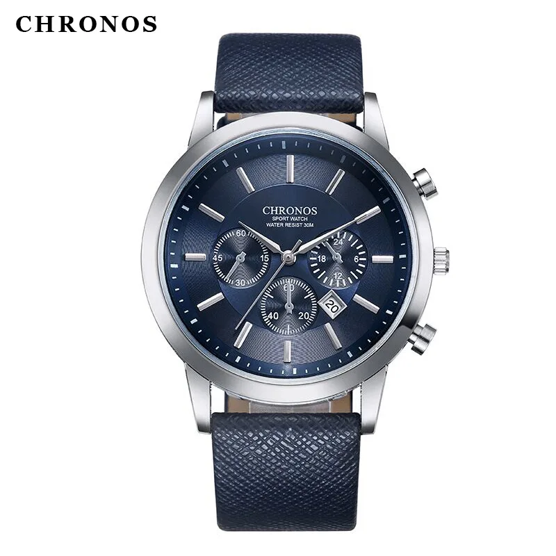 CHRONOS Brand Watch Men Watch Top Luxury Men's Watch Auto Date Sport ...