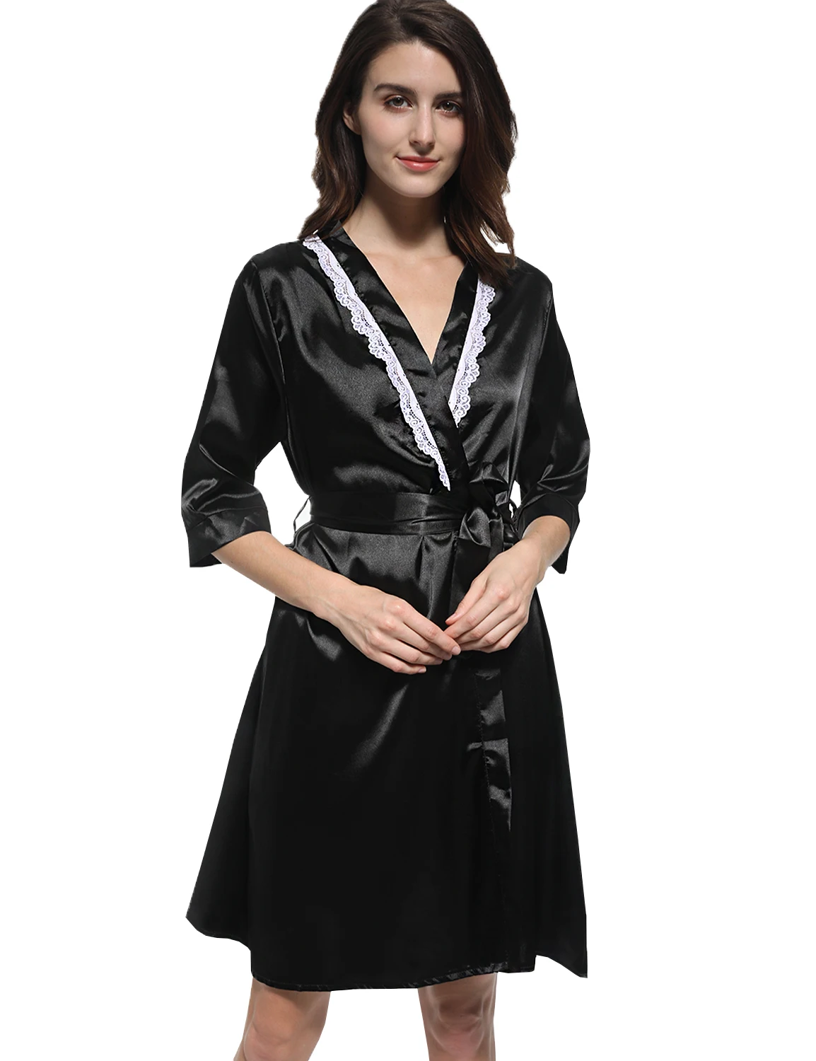 Blooming Jelly Women Robe Gown Lace Sexy Bathrobe Nightdress Pyjamas ...