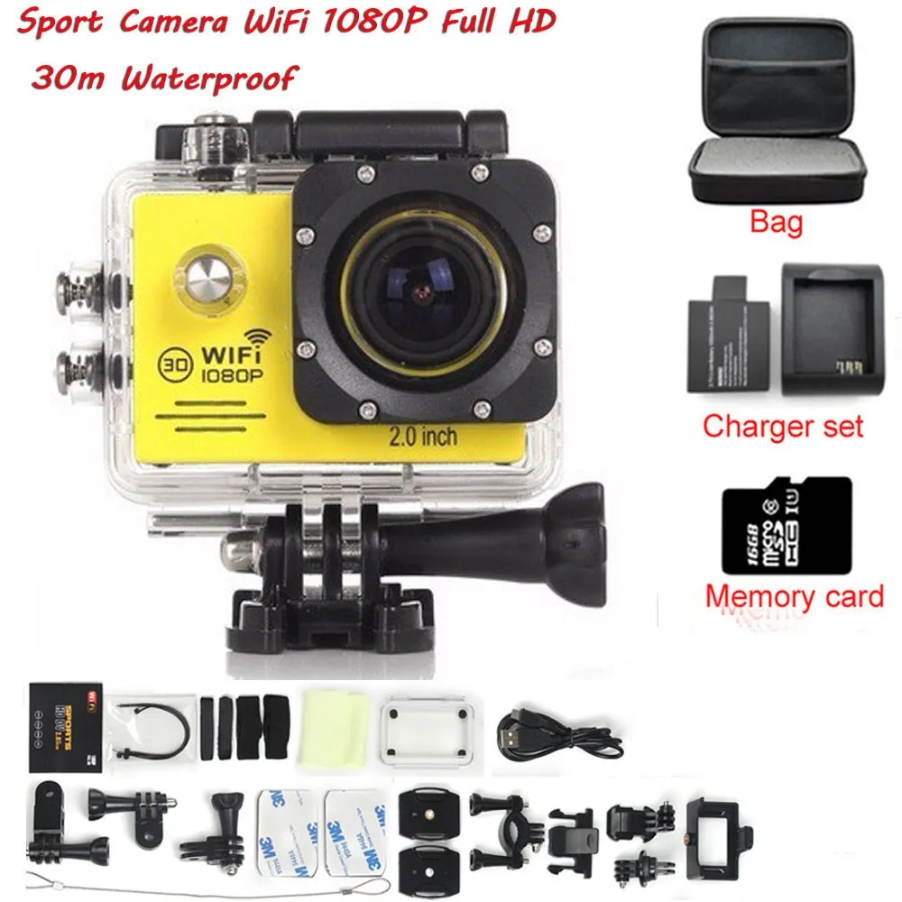 Sport Action Camera WiFi 1080P Full HD 2.0 LCD HD 30m Waterproof DV ...