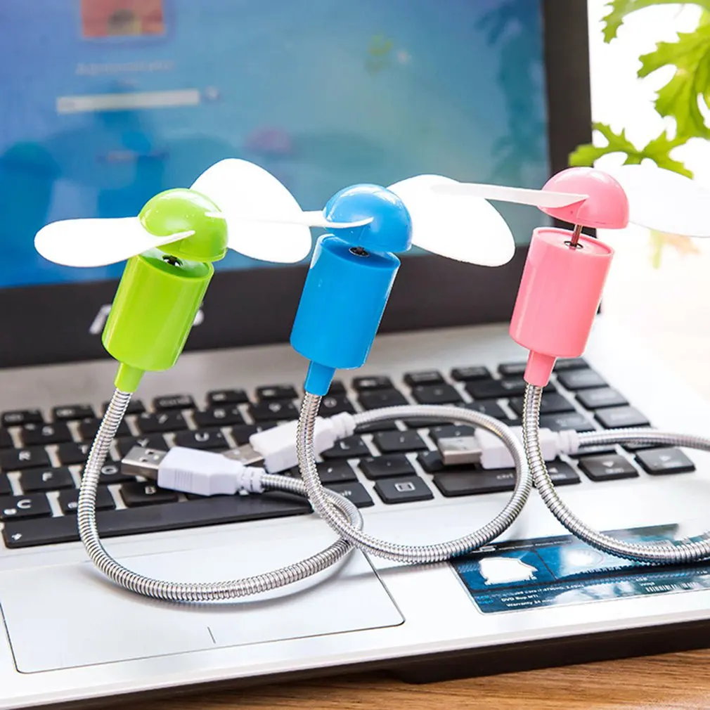 Summer Mini USB Desktop Fan Flexible Gooseneck Mini USB Powered Cooling ...