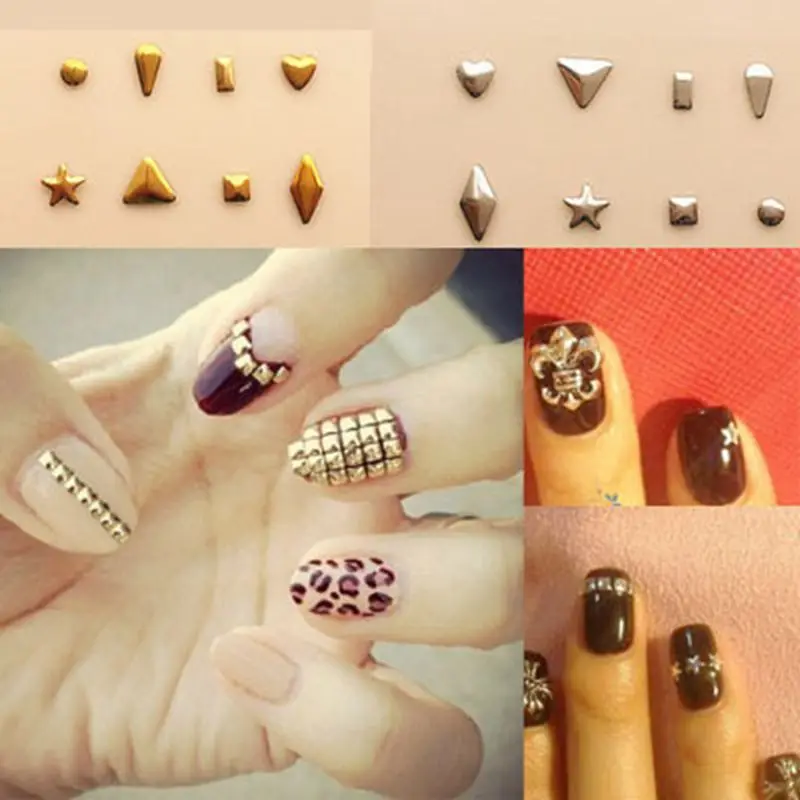 1000pcs/pack High quality DIY acrylic 3d metal nail art decorations ...