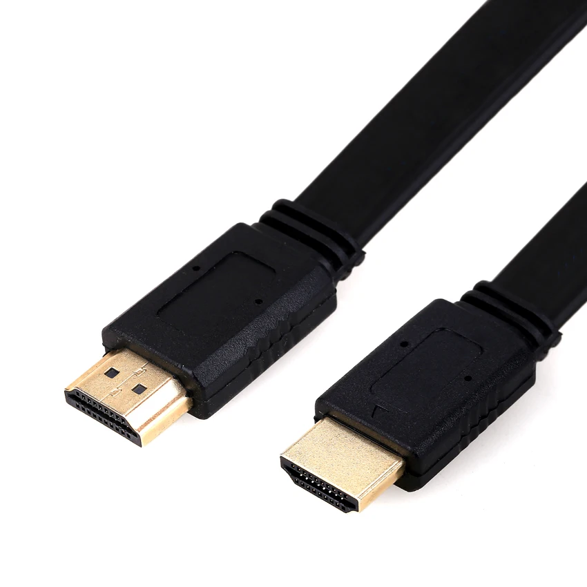 1.8M Gold Plated Plug Male Male HDMI Cable Ultra HD 1.4 Version Flat ...