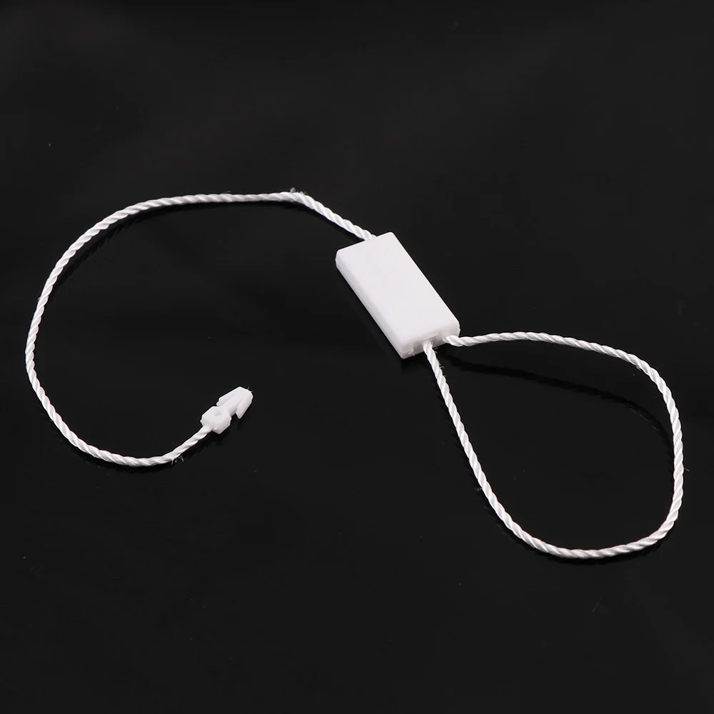 100pc White Black Tags Square Double Rope Strings/Cords Length 24cm ...