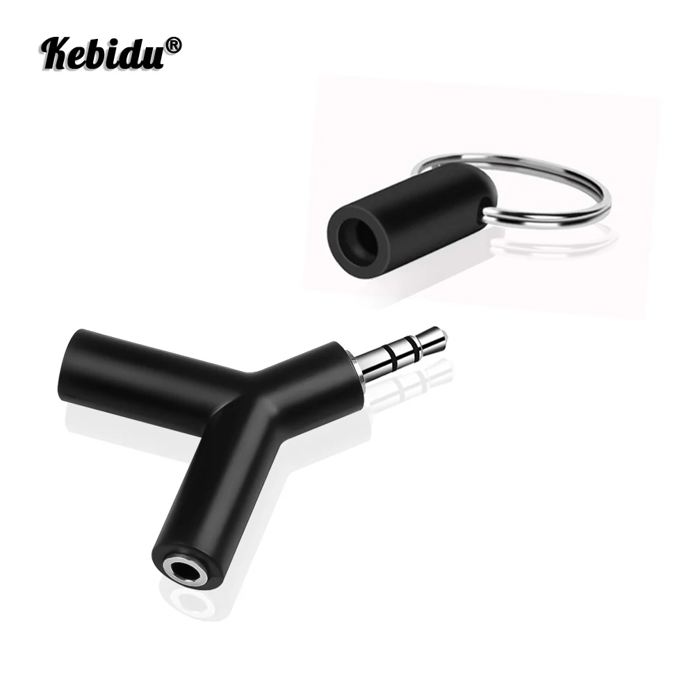 Kebidu-3-5mm-Earphone-Adapter-Double-Jack-Adapter-Plug-Stereo-Headphone ...