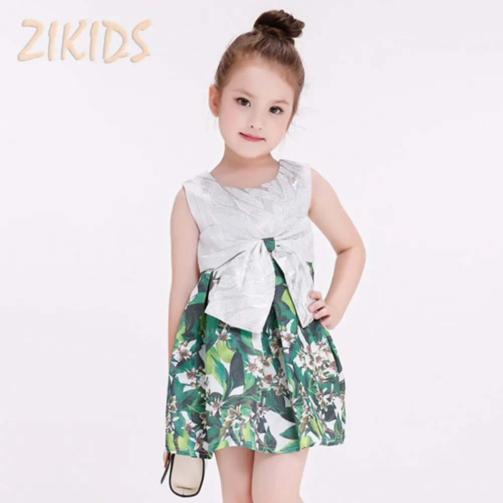 3 8Y Girls Cute Dress Summer 2017 Flower Girl Big Bow Costume Clothes ...