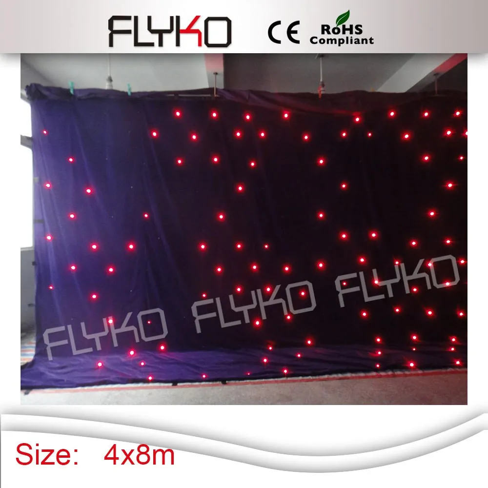 Free Shipping 4x8m RGB 3 in 1 full color led star light backdrop with ...