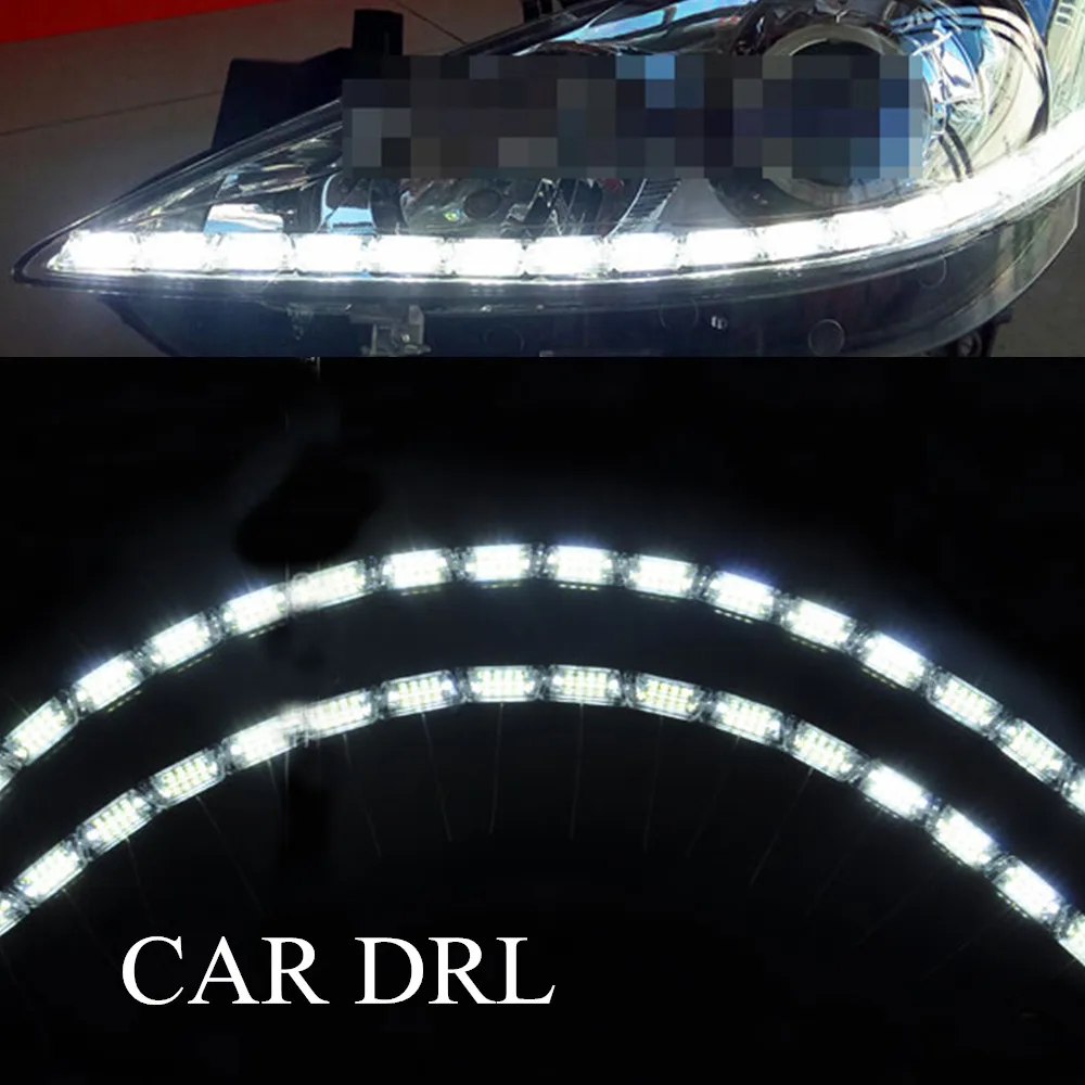 newest 12v daytime running light Tears Strips Dual Color New Type LED LED Crystal DRL With ...