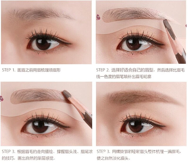 Korean Eyebrows Stencil