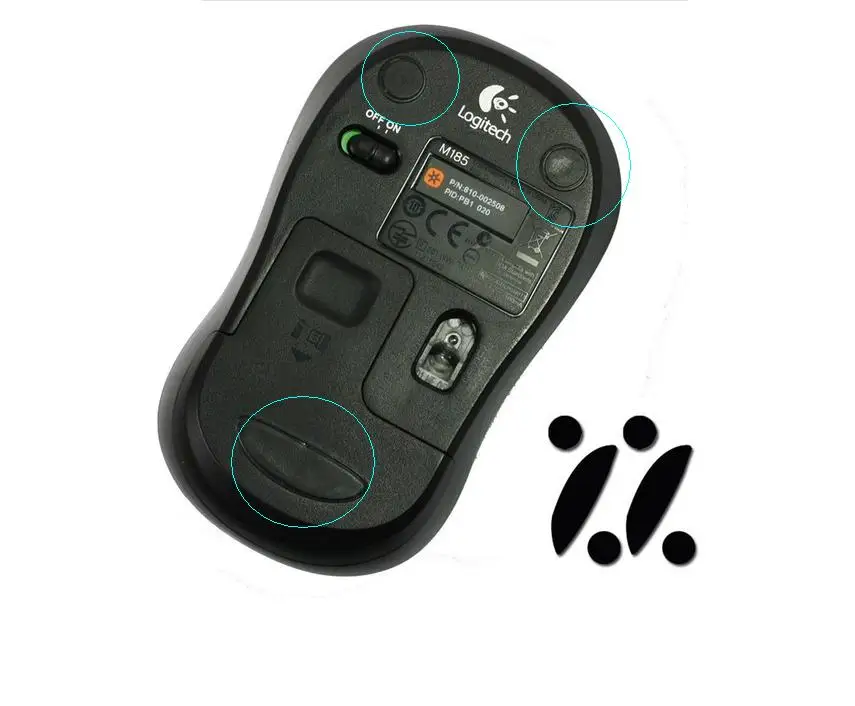 Buy Mice Pads Mice Feet For Logitech M185 Games Computer Gaming Mouse Feet