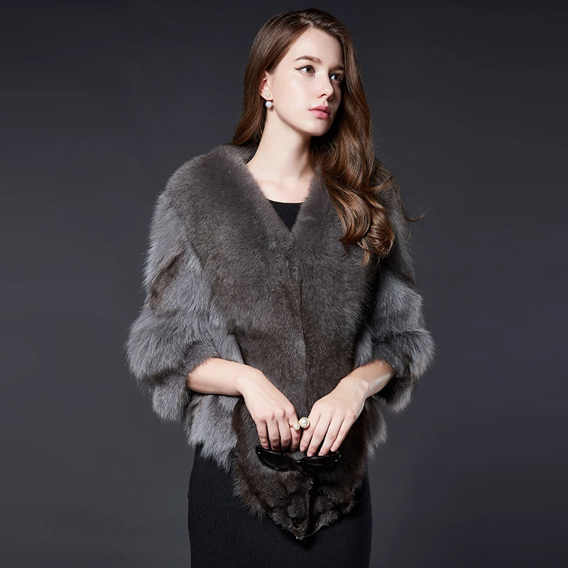 Top kwaliteit noble elegent natuurlijke vos bontjassen bovenkleding ...