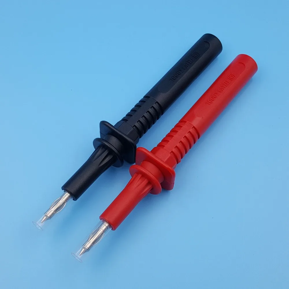 1Pair-High-Current-Safety-Insulated-4mm-Male-Banana-Plug-Retractable ...