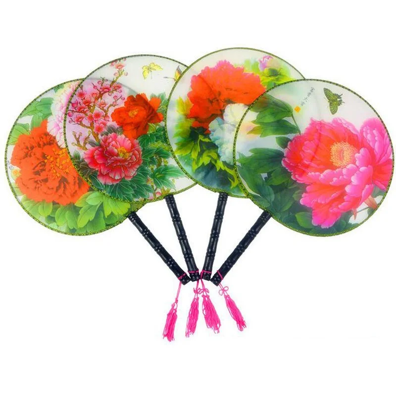 100pcs-Round-Palace-Chinese-Silk-Fans-Wedding-Party-Birthday-Favor ...