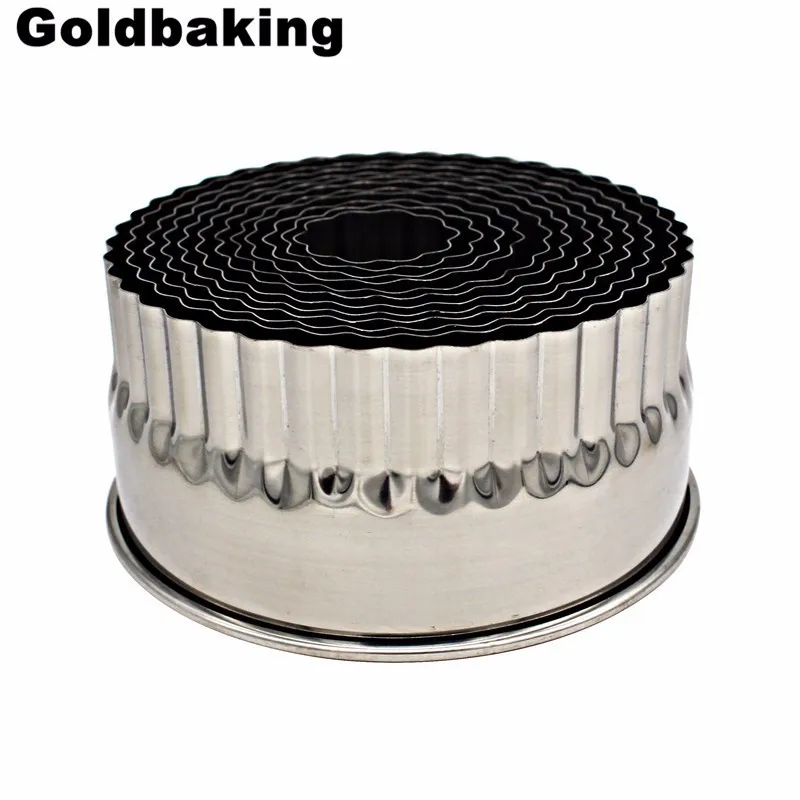 12-piece Wave Round Cookie Cutter Set Biscuit Pancake Cutters - Cookie ...