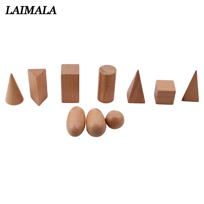 10pcs/set Montessori Geometric Solids in Mystery Bag Cognitive Toys ...