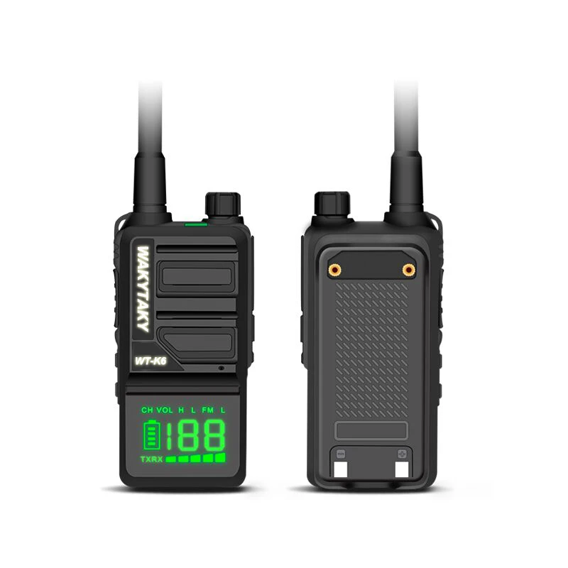 (2pcs) WAKYTAKY WT K6 handheld walkie talkie portable radio 5W UHF ...