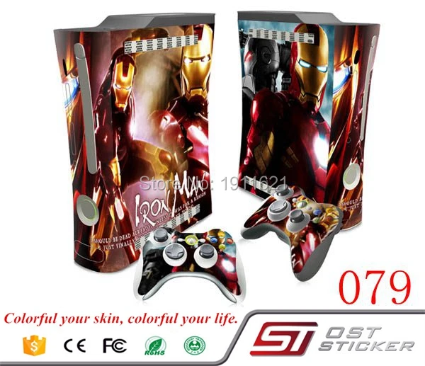 OSTSTICKER Super Vinyl Skin Full Set Skin Stickers For Xbox 360 fat ...