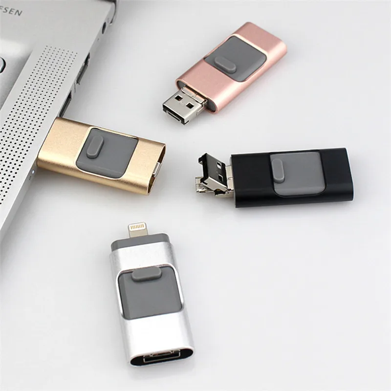 promotional gifts 3 in 1 USB 2.0 Memory Mini USB Flash Drive Disk ios ...