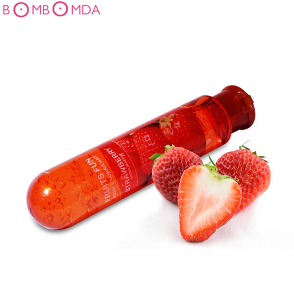 Strawberry Lubricant Smooth Water Based Lubricating Oil Body Massage Lube Intimate Goods For Sex