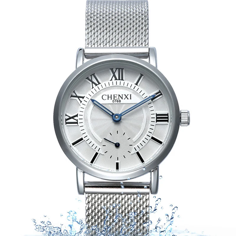 Chenxi Fashion Men Business Watches Luxury Quartz Waterproof Watch Mesh Stainless Steel ...