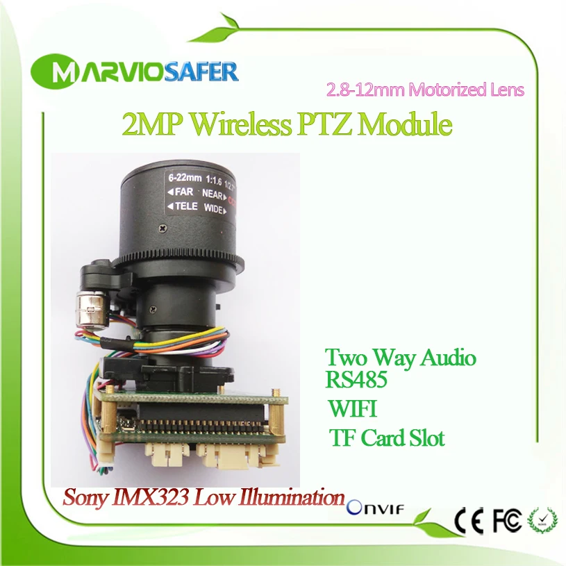 2MP 1080P FULL HD WIFI IP PTZ Wireless Network Camera Module Board ...