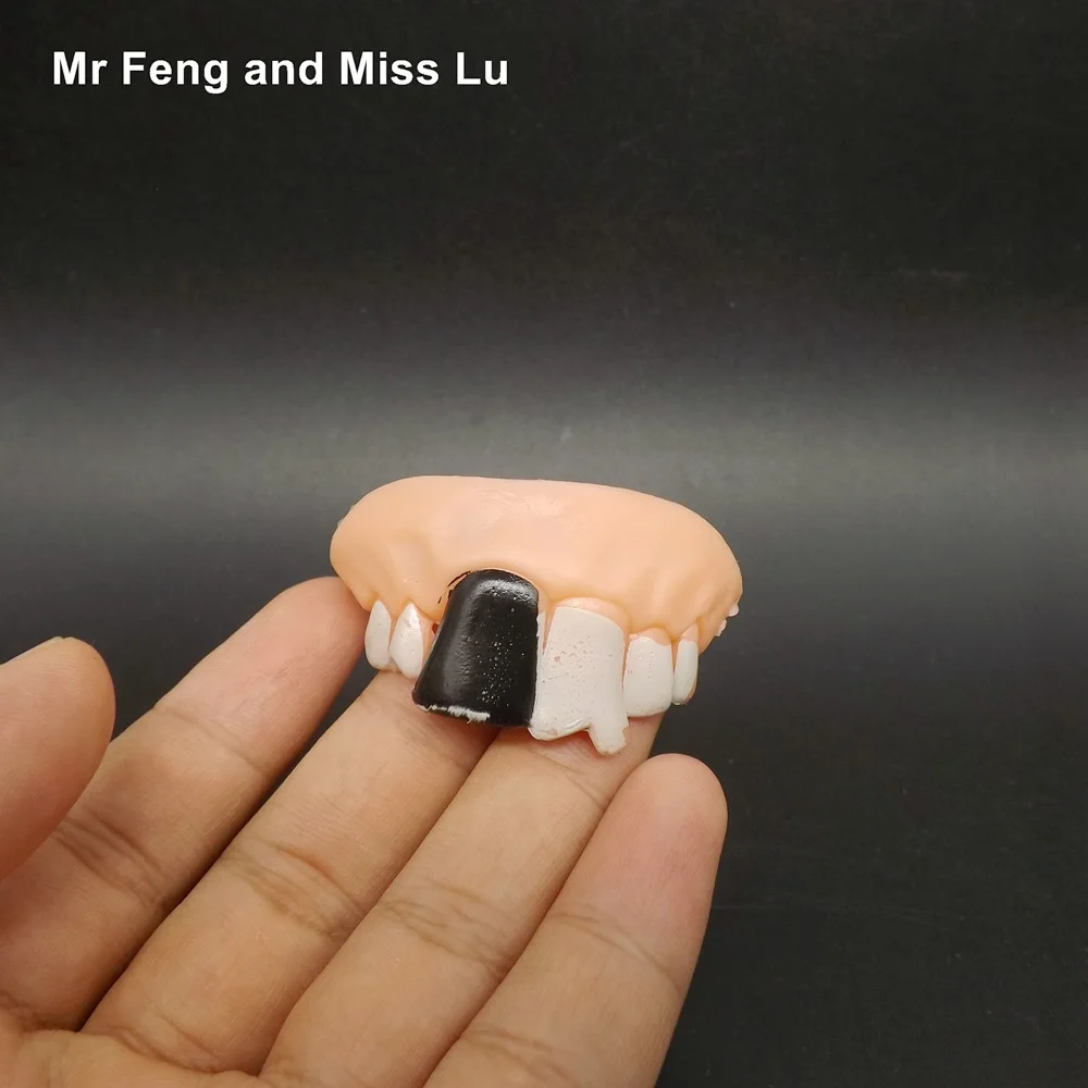 Novelty Prank Startle Tooth Halloween Scary Crooked Monster Teeth Toy ...