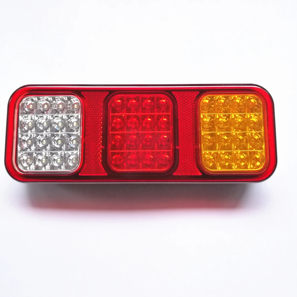 12 V Étanche 48 LED Feu Arrière Rouge Jaune pour Camion Remorque d ...