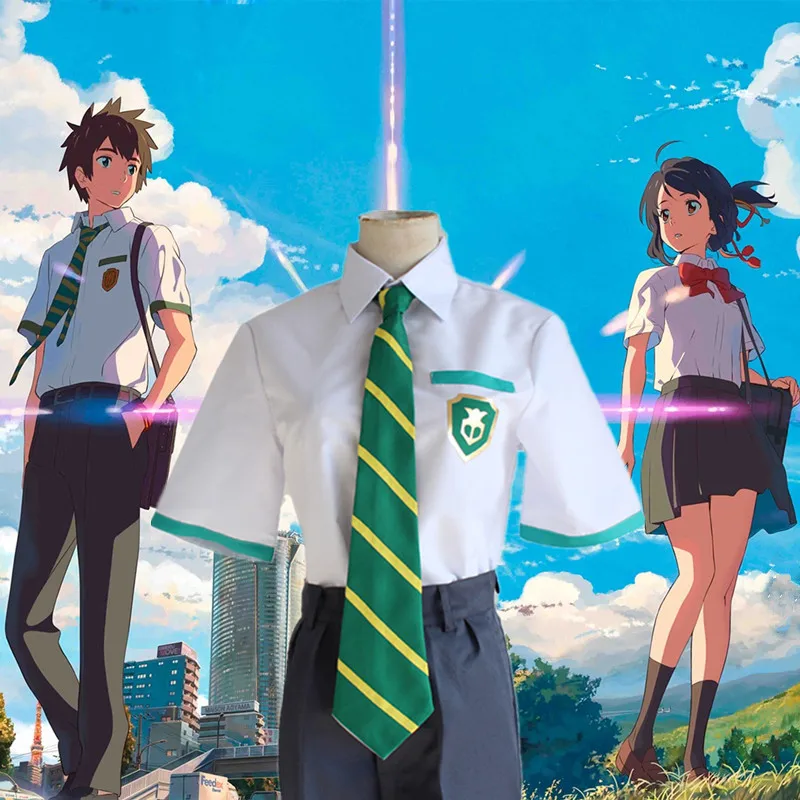 Anime Kimi no Na wa Your Name Tachibana Taki Cosplay Costumes Miyamizu ...