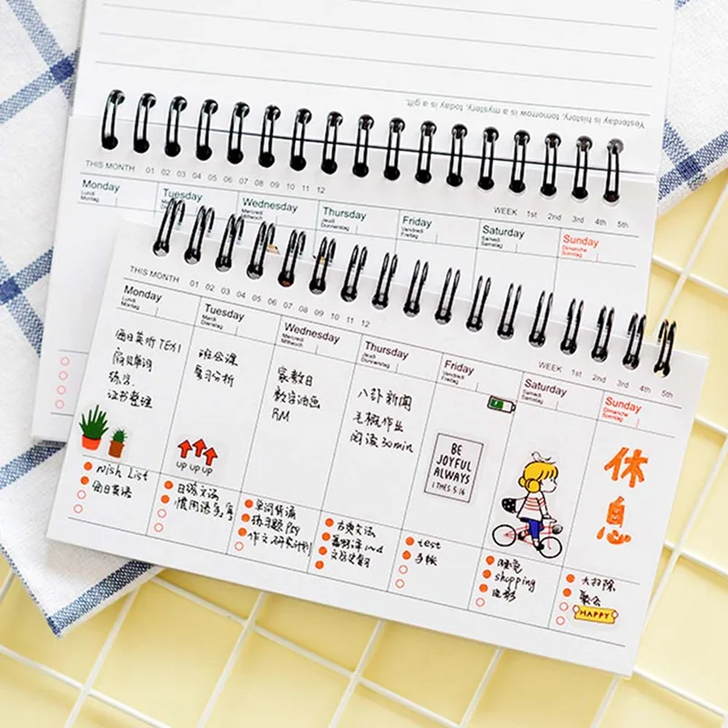 Cute Week Plan Memo Book Weekly Daily Planner Notebook Agenda Organizer Cute Week Plan Memo Book Weekly Daily Planner Notebook Agenda Organizer