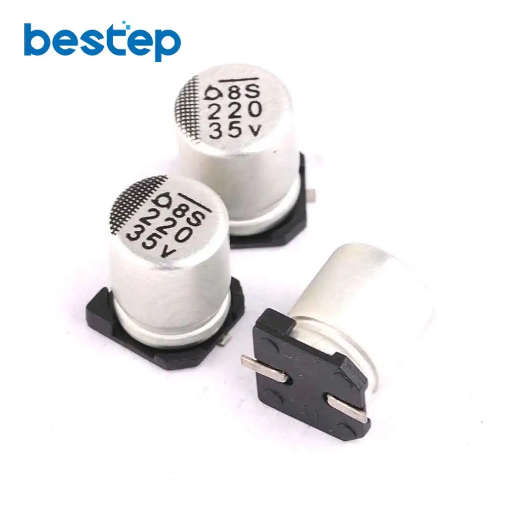 10PCS SMD Aluminum Electrolytic Capacitor 35V 220UF SIZE 10*10-in ...