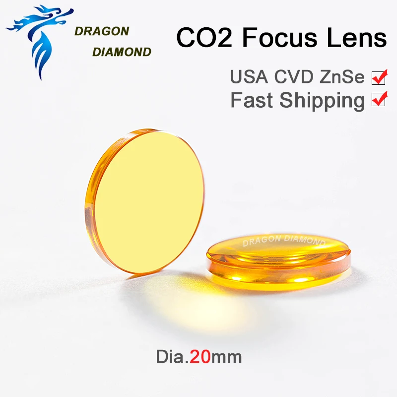 USA ZnSe Co2 Laser Focus Lens Diameter 20mm Focal Length 101.6mm For ...