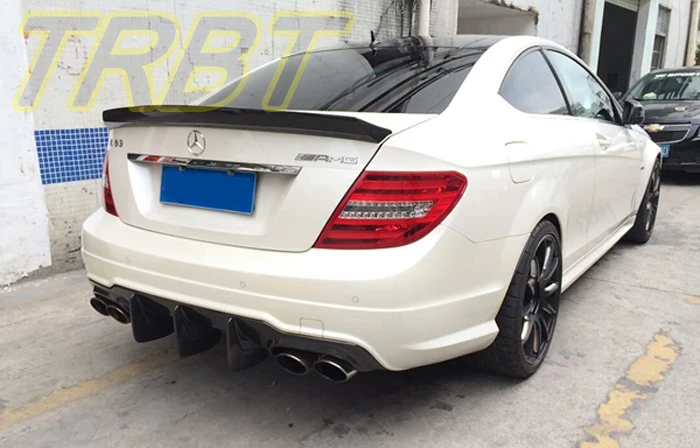 C63 AMG Rear Spoiler Carbon C200 Rear Wing C260 Trunk Spoiler Vor Case ...