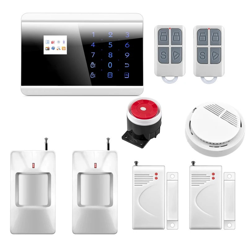 Fire Alarm Sensors Wireless Zone GSM PSTN Home Alarm System SMS Arm ...