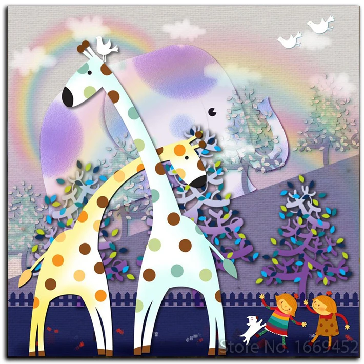 diamond embroidery Cartoon animal giraffe diamond pattern painting diy ...